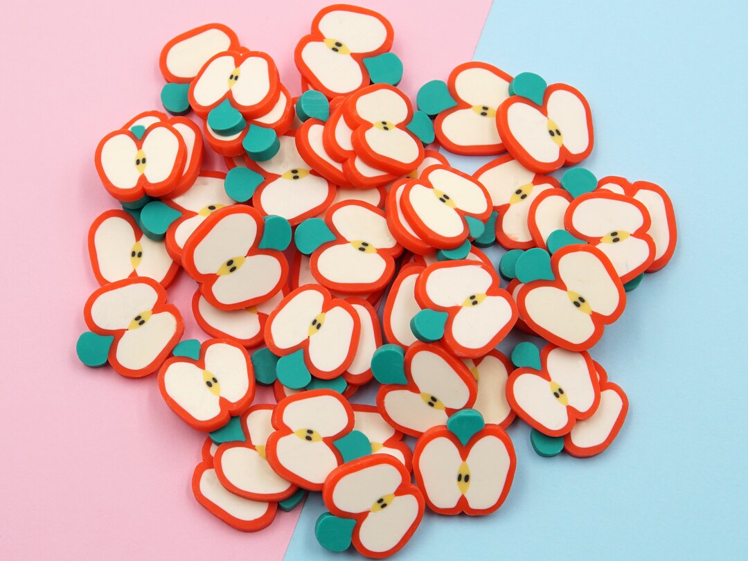 20mm Apple Polymer Clay Slices - Etsy