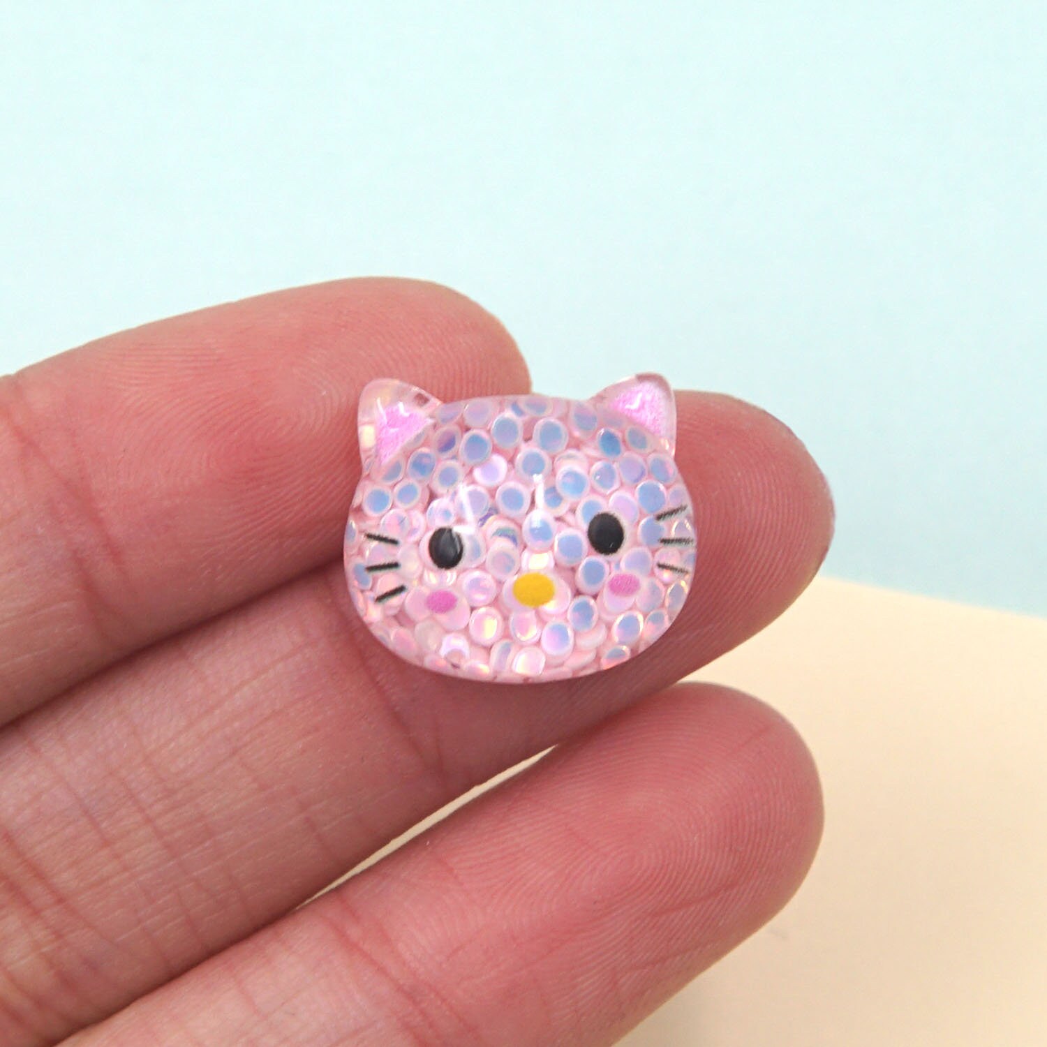 Glitter Pink Resin Slime Charms cabochons Ornament or | Etsy