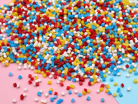 Fake Fruit Granules Polymer Clay Cube RC002 | Etsy