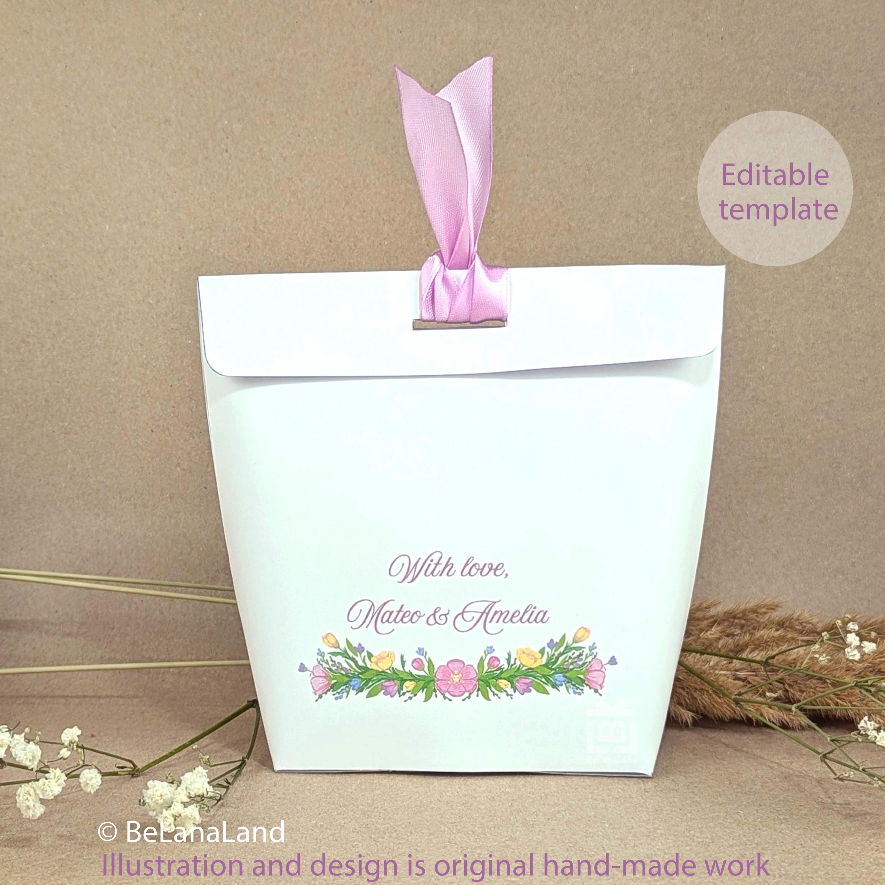 Editable Wedding Wildflower Welcome Bag Template | Watercolor Floral ...