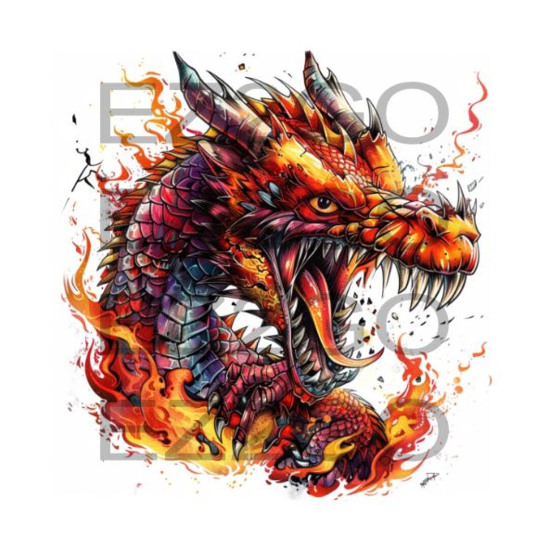 Dragon From Hell Tattoo Template for Tattoo Lovers, and for Butt Tattoo ...