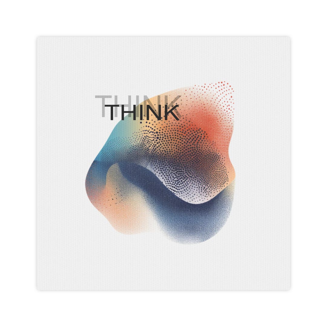 Grainy Gradient Shape "think", Gradient Artwork, Color Gradient Print ...