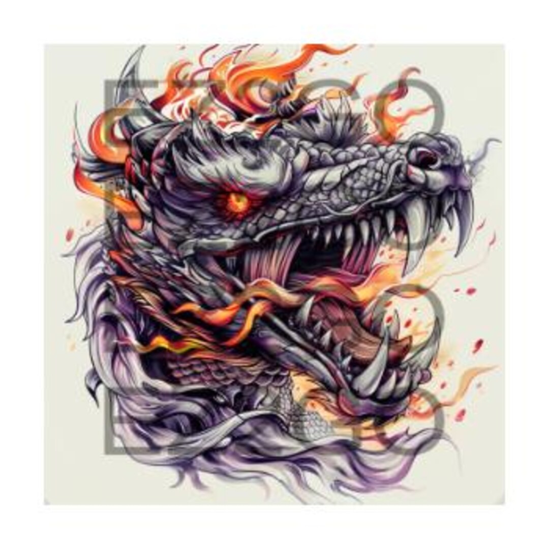 Dragon From Hell Tattoo Template for Tattoo Lovers, and for Butt Tattoo ...