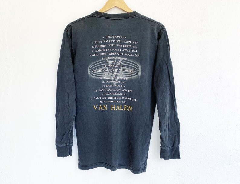 Vintage Van Halen Long Sleeve Shirt Small Size Etsy
