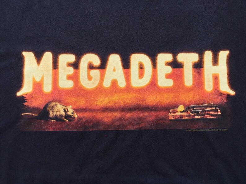 Vintage Megadeth Metal Rock Band Tour XL Size /iron Maidin/nirvana/pink ...