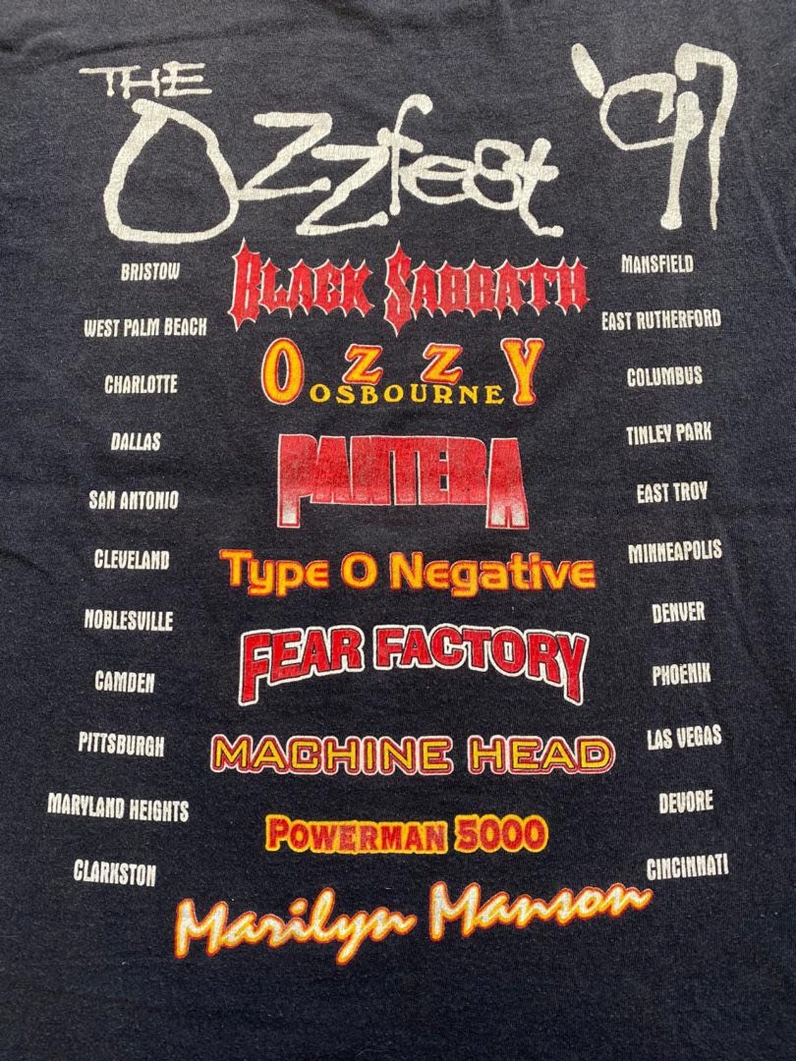 Vintage the Ozzfest 97 L Size Altered to M Size - Etsy