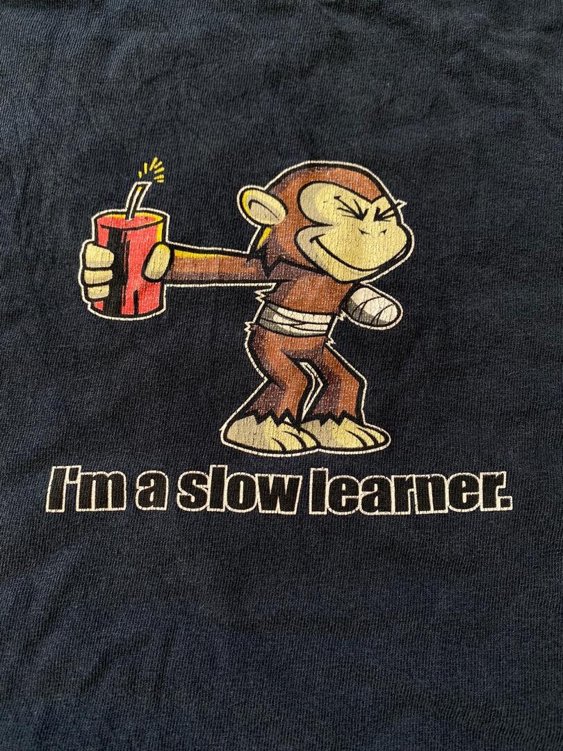 Monkey Design Im A Slow Learner L Size - Etsy