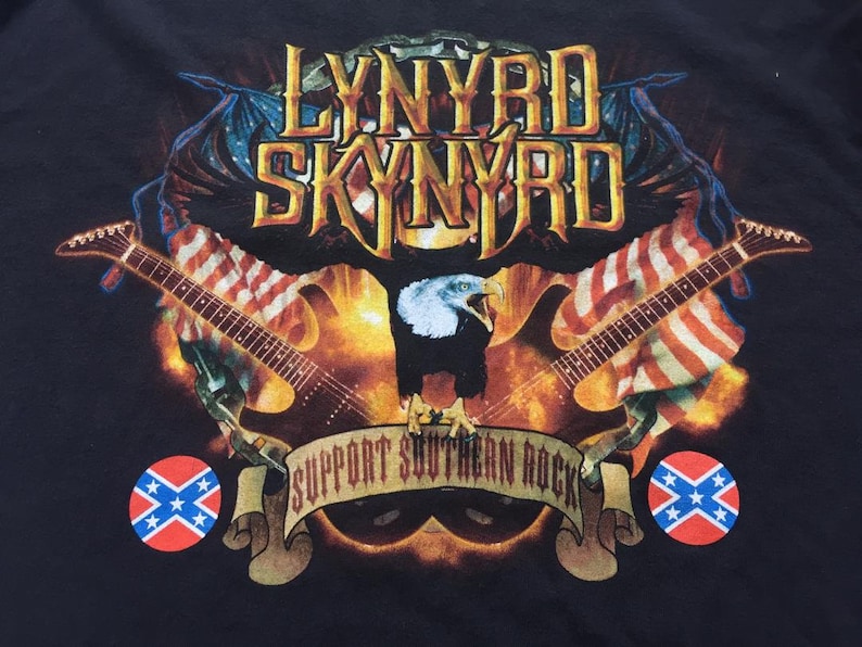 Lynyrd Skynyrd Support Southern Rock Nice Design Front and Back L Size ...