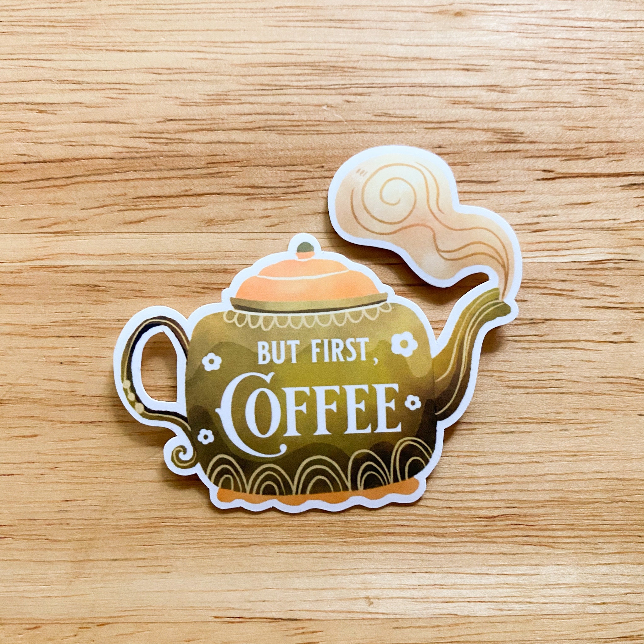 Coffee Vinyl Stickers Cute Laptop Stickers Cozy Decor | Etsy