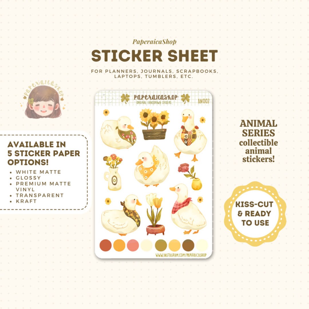 Snuggly Ducks Stickers, Farm Animal Stickers, Duck Stickers, Cute Ducks ...