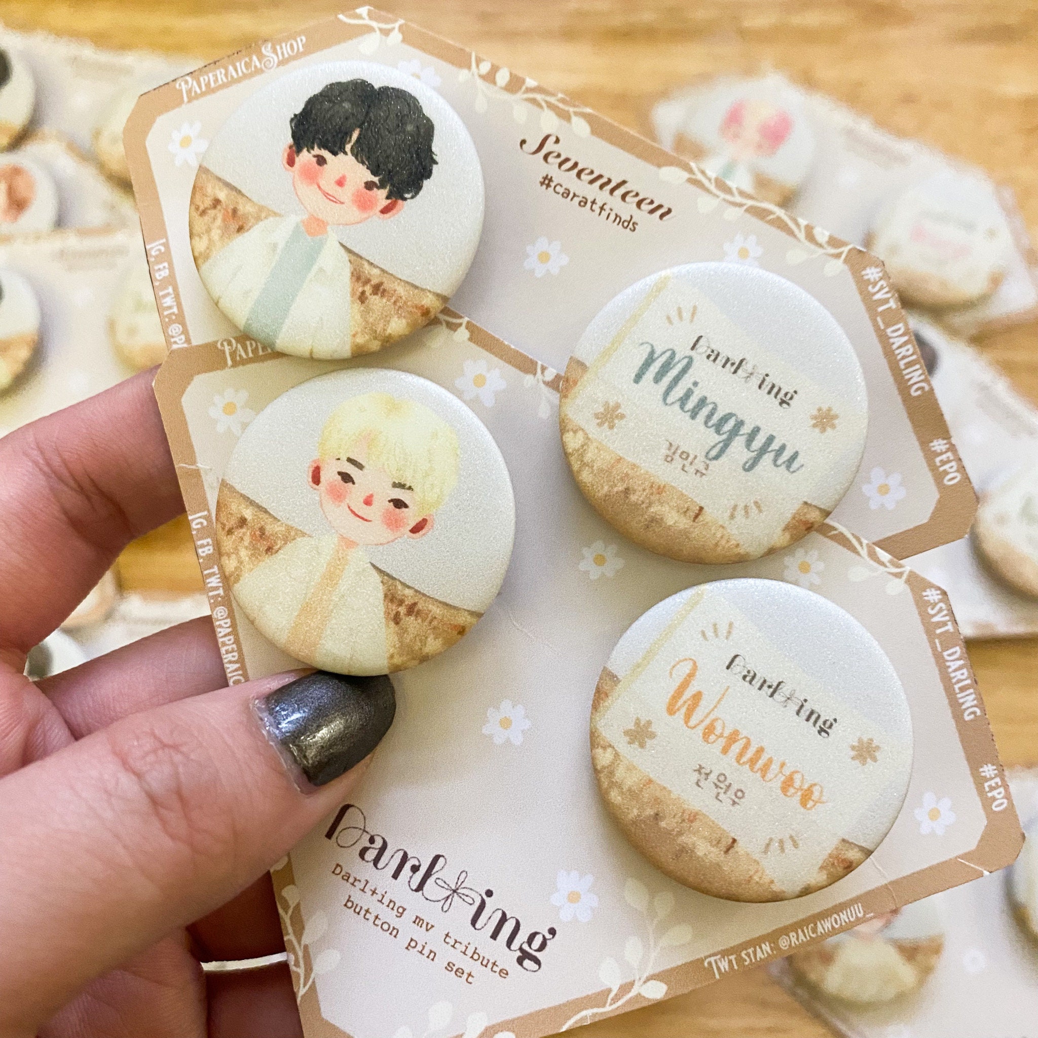 Seventeen Darling Pins SVT Pins Seventeen Stickers - Etsy