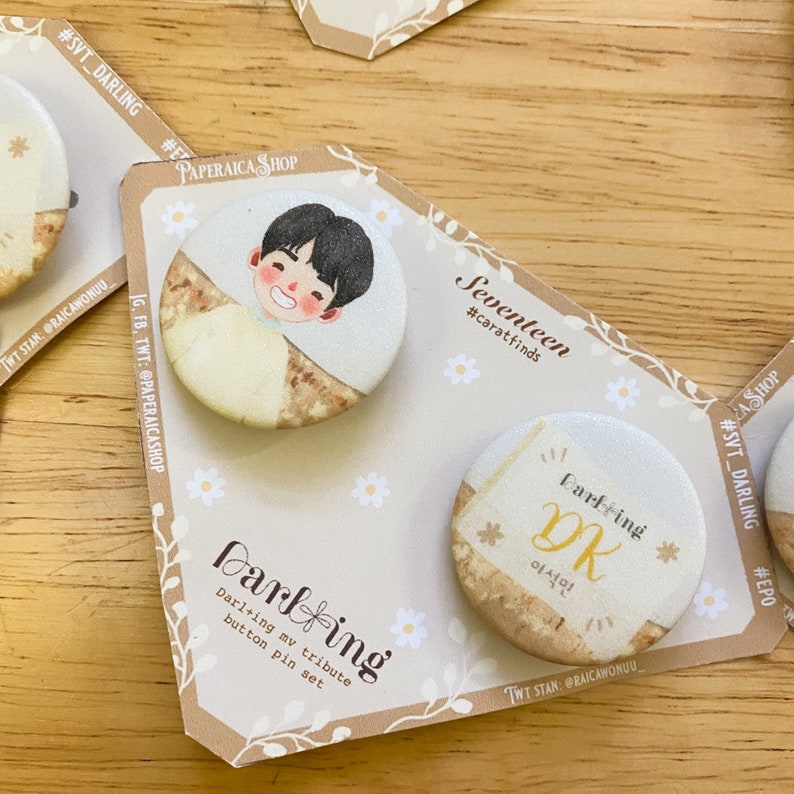 Seventeen Darling Pins SVT Pins Seventeen Stickers - Etsy