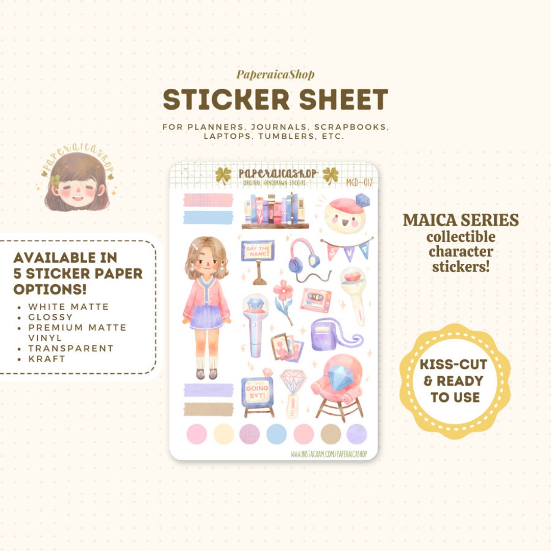 Seventeen Carat Sticker Sheet | Seventeen Wonwoo Stickers, Seventeen ...