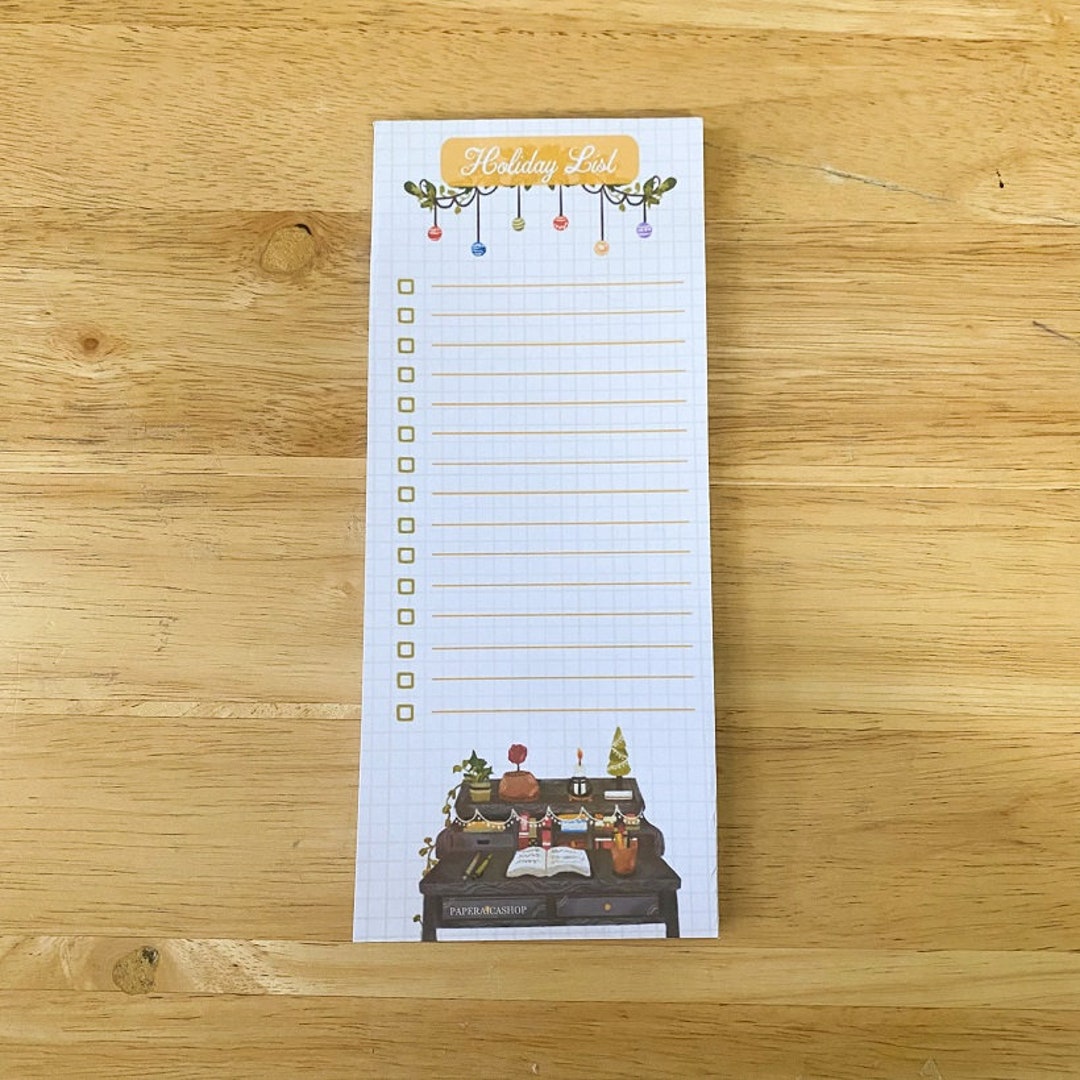 Holiday List Notepad, Christmas List Notepad, Holiday Plans Notepads ...