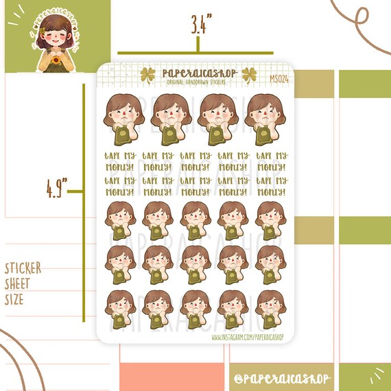 Visual Arts MS024 Shopping Stamps Shopper Stickers Funny Stickers Gift ...