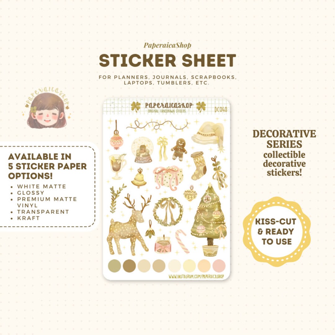 Deco Sticker Sheets Cute Sticker Sheets Cozy Sticker Sheets - Etsy