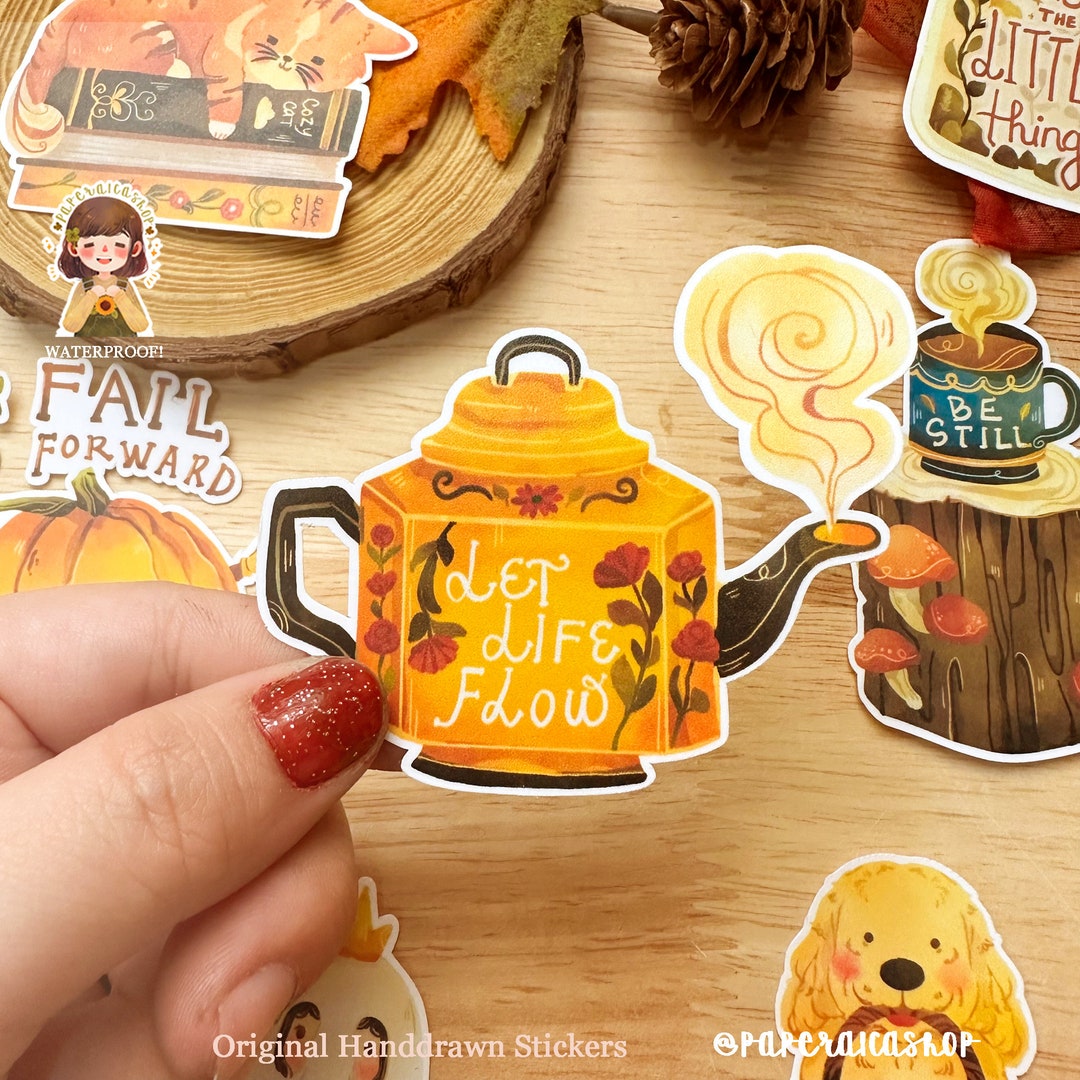 Let Life Flow Waterproof Vinyl Sticker VS025 Paperaicashop - Etsy