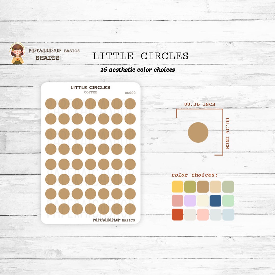 Mini Dots Stickers, Shape Stickers, Functional Planner Stickers ...