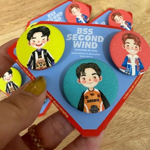 Booseoksoon BSS Button Pins Trio, Hoshi Button Pin, Dk, Seungkwan ...