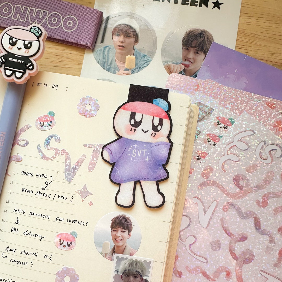 SVT Bongbongie Team Seventeen Magnetic Bookmark, Aesthetic Bookmark ...