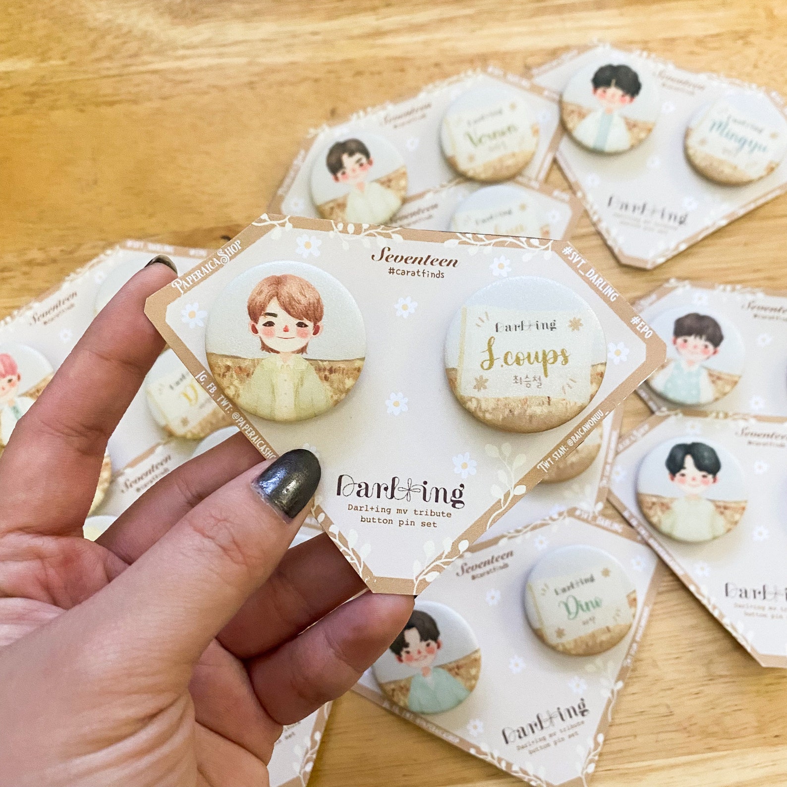 Seventeen Darling Pins SVT Pins Seventeen Stickers - Etsy