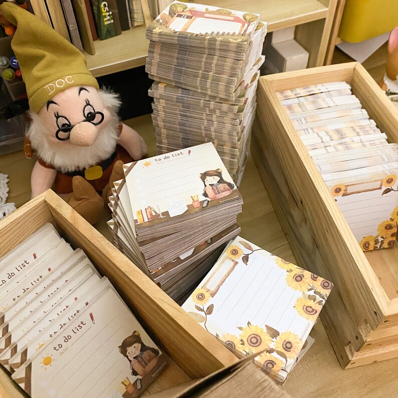 Sunflower Notepad Cute Notepads Memopad Aesthetic Notepad - Etsy