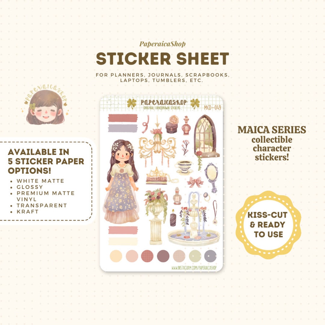 Princesscore Stickers Sheet | Princess Aesthetic Sticker, Princess ...