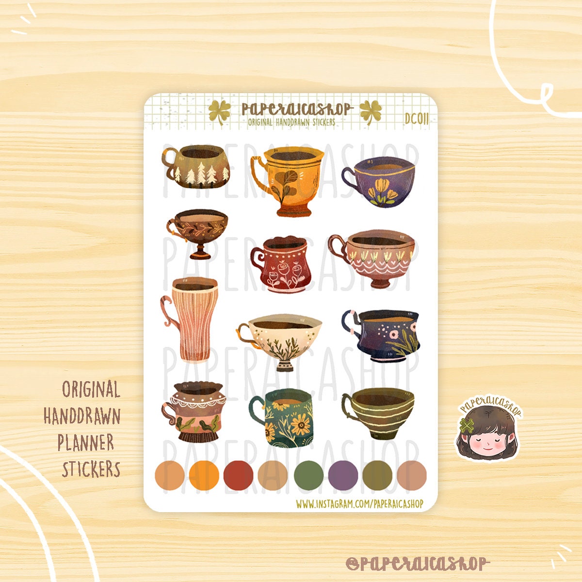 Afternoon Tea Planner Stickers Tea Stickers Aesthetic - Etsy