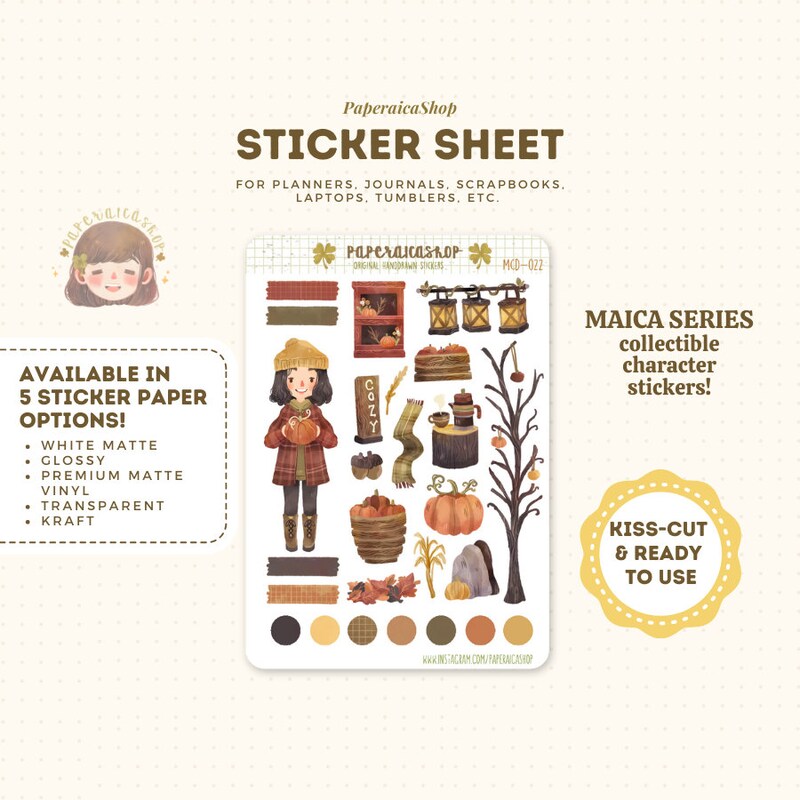 Autumn Stickers - Etsy