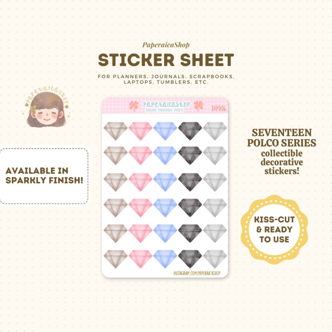 SVT Diamond Stickers, Polco Stickers, Seventeen Stickers, Kpop Polco ...