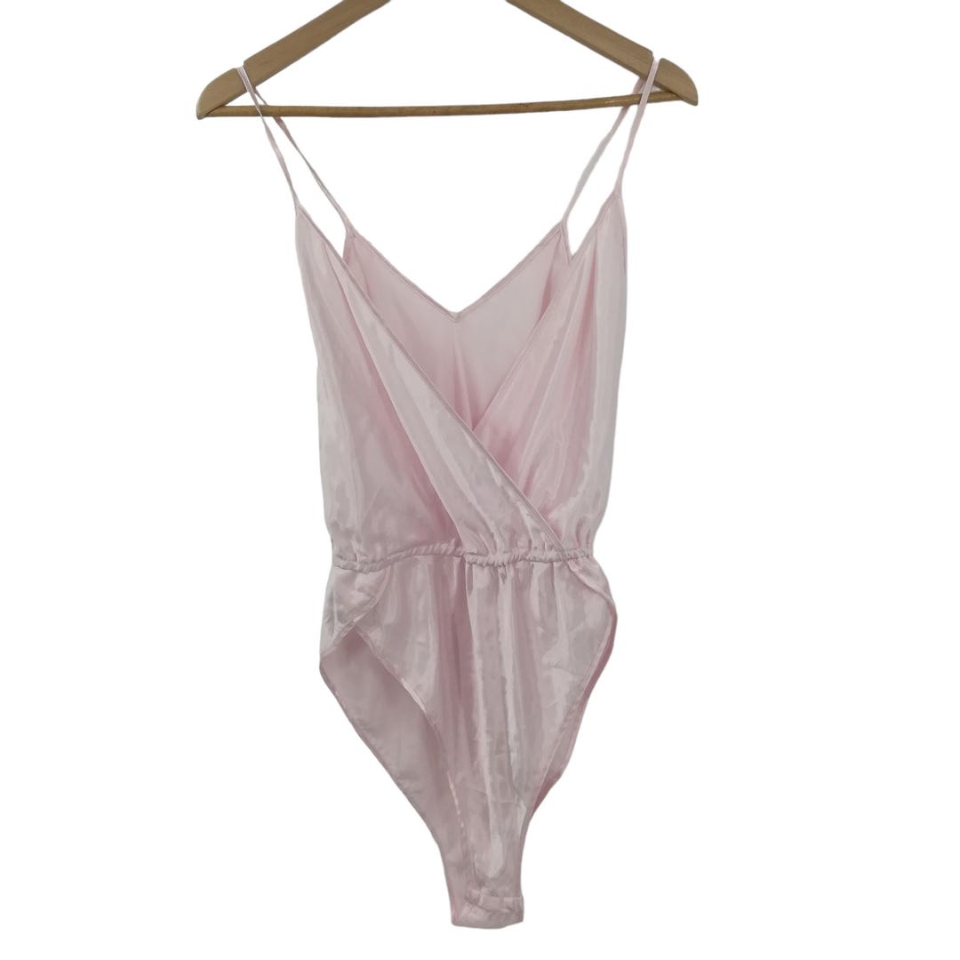 Vintage Victorias Secret Spaghetti Strap Wrap Pink Bodysuit Pajamas ...