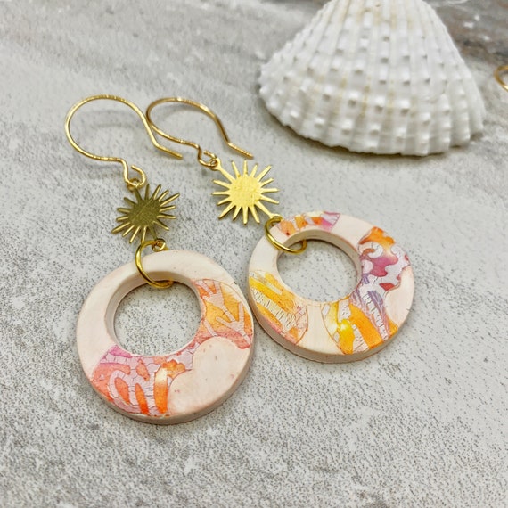 Dangle polymer clay earrings store