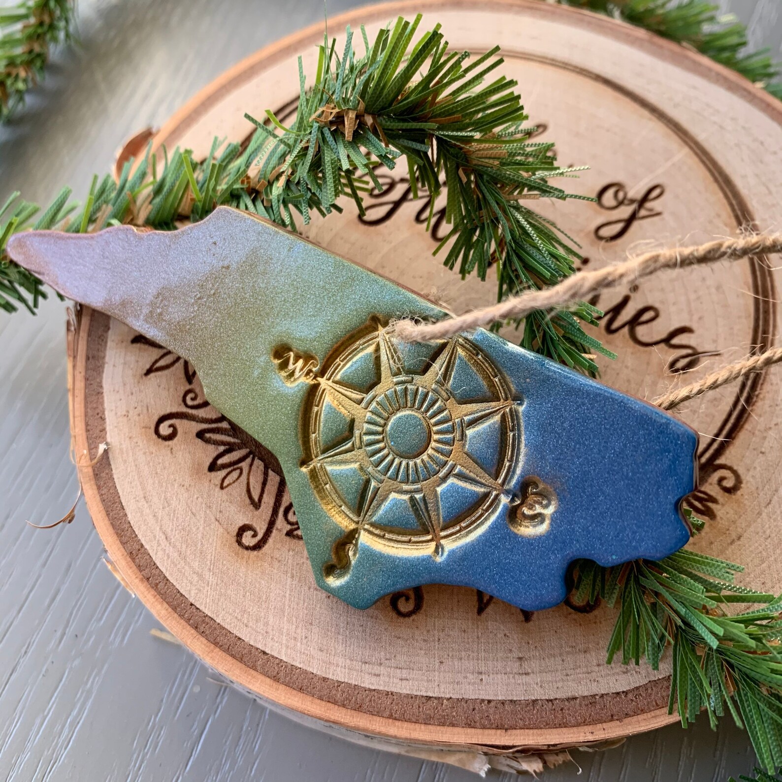 North Carolina Polymer Clay Ornaments, Handmade, One of a Kind - Etsy