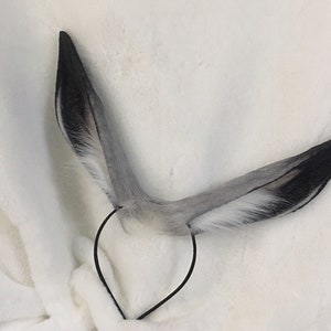 Realistic Gray Rabbit Ears-halloween-lolita-party Ear-floppy Bunny Ears ...