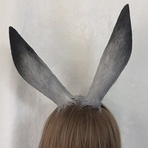 Realistic Gray Rabbit Ears-halloween-lolita-party Ear-floppy Bunny Ears ...