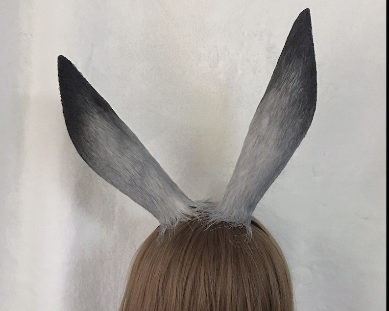 Realistic Gray Rabbit Ears-halloween-lolita-party Ear-floppy Bunny Ears ...