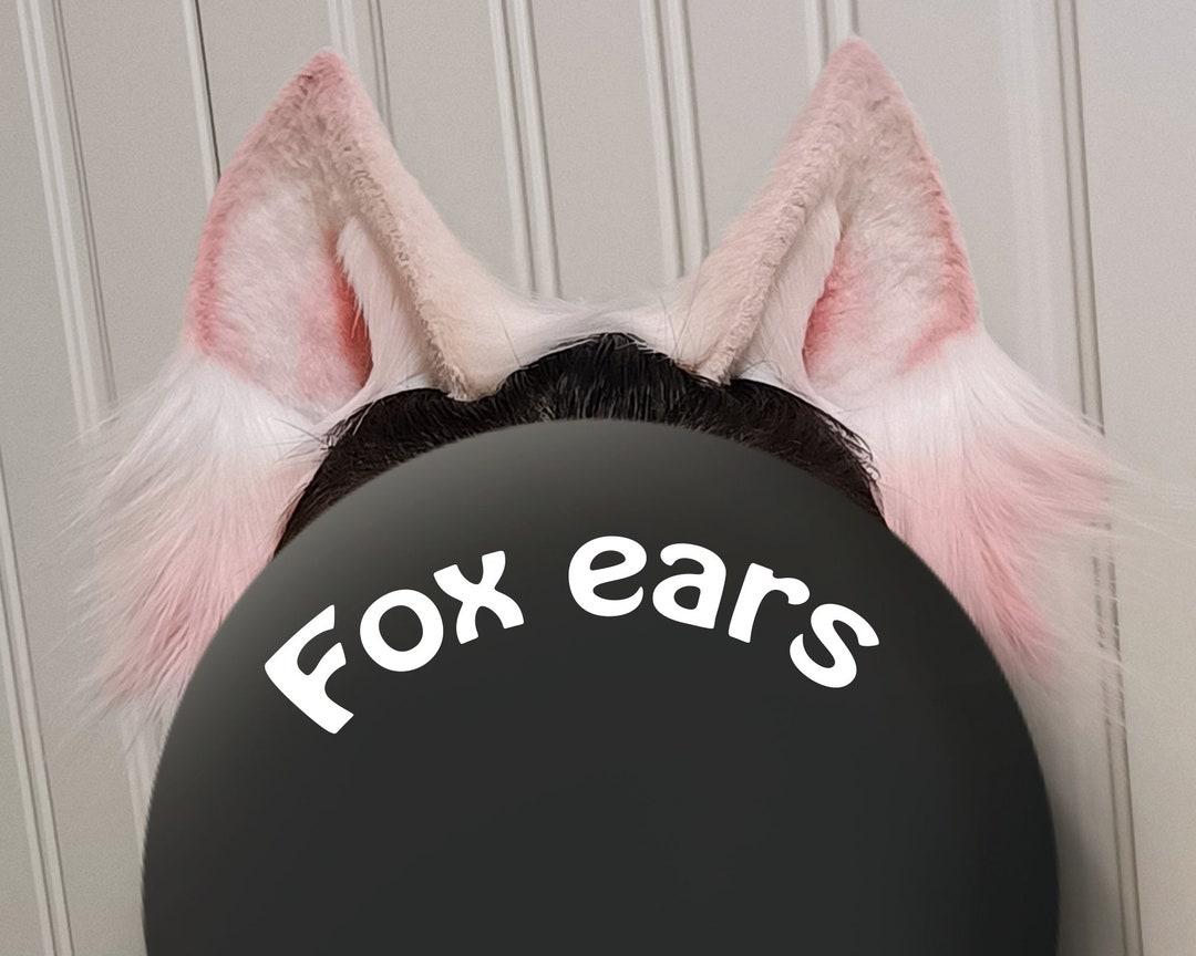 Pink Fox Ears-fluffy Fur Ears-pink Wolf Ears-faux Ears-ears Cosplay-fox ...