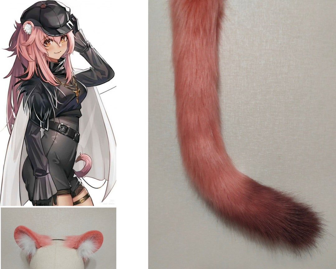 Mouse Ears Tails-cosplay Mouse Tail-round Ear-cosplay Orange Ear-anime ...