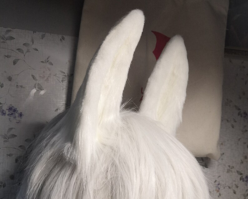 Realistic White Rabbit Ears-halloween-lolita-party Ear-floppy - Etsy