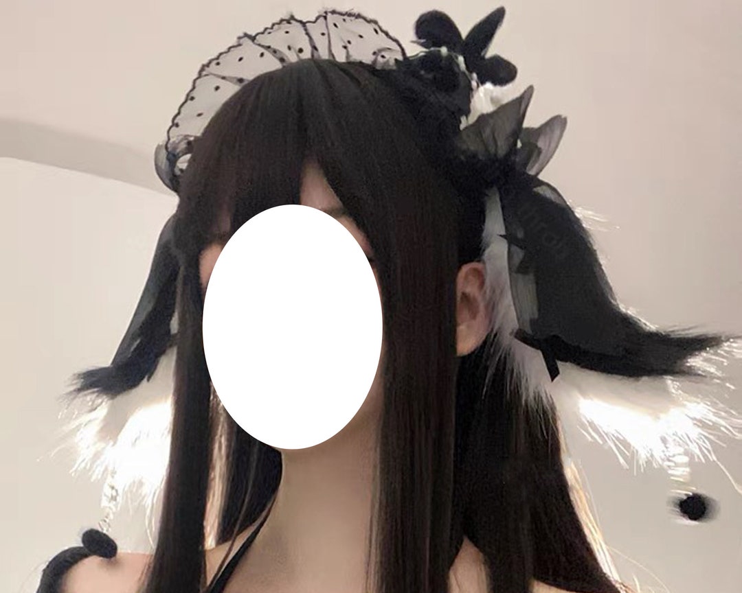 Realistic Black Rabbit Ears-halloween-lolita-party Ear-floppy Bunny ...