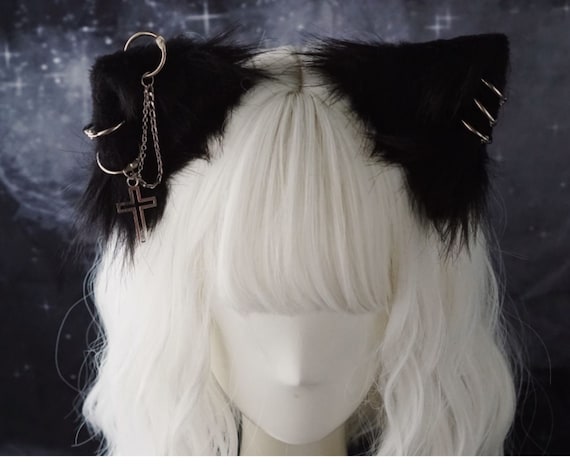 Kitten Black Ears-cosplay Cat Ear Cat Hairclip Earscosplay - Etsy