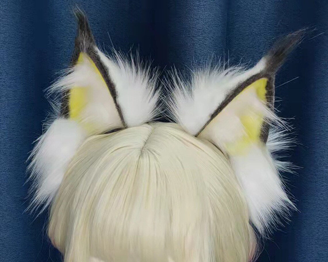 White Bobcats Ears-realistic Animal Ears-beast Ears - Etsy