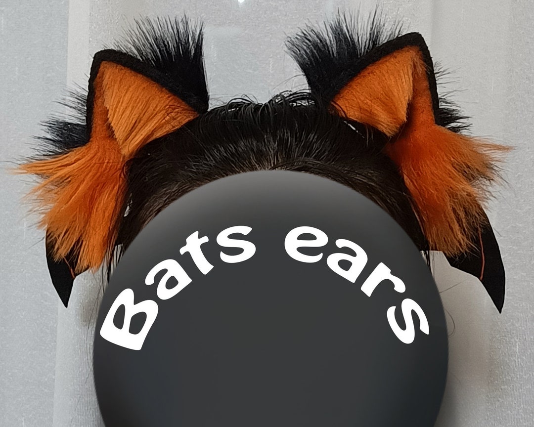 Gothic Orange Bat Cat Ear Halloween Inspired Cosplay Costume-cosplay ...