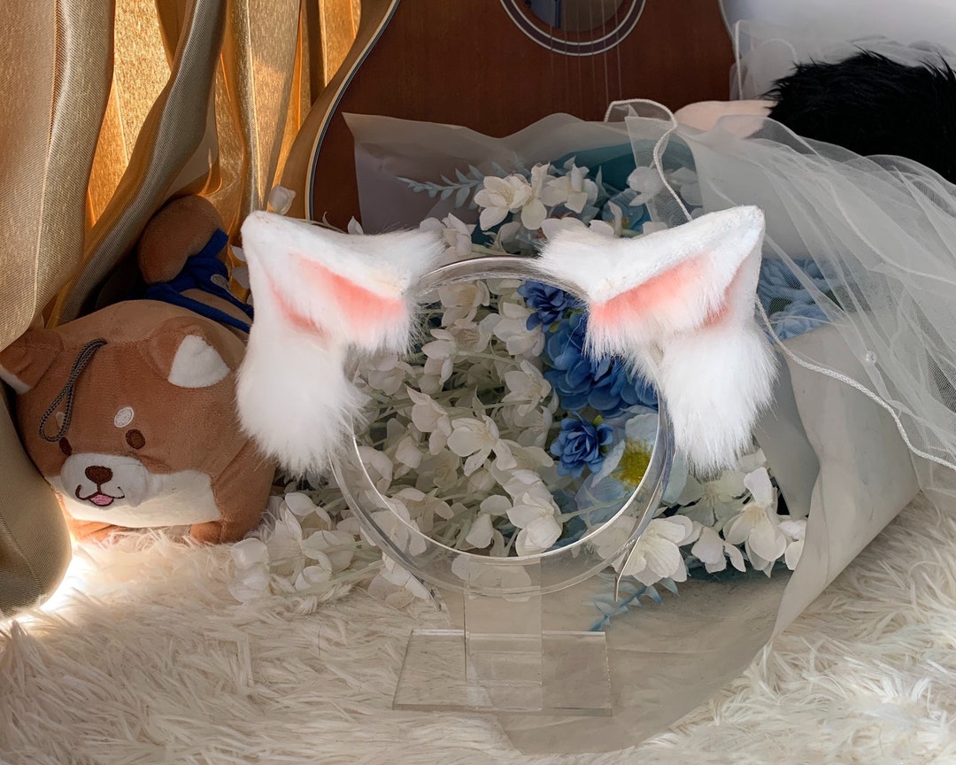 Kitten White Ears-cosplay Cat Ear Cat Hairclip Earscosplay - Etsy