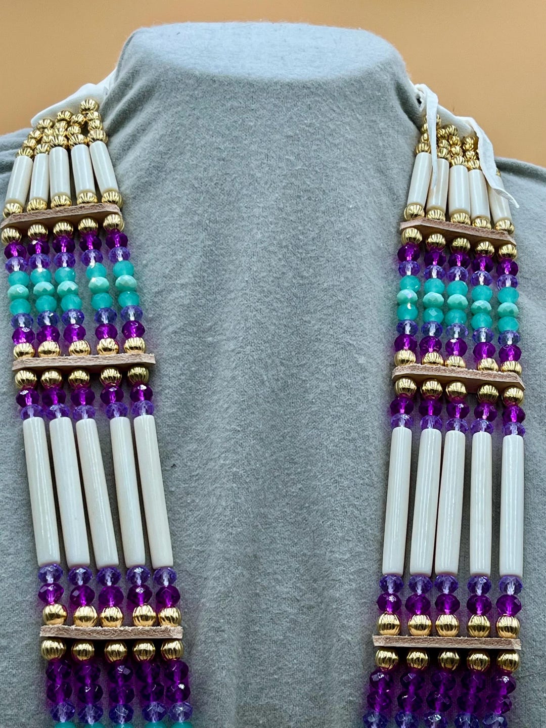 Woman’s Beaded Bone Breastplate W/ Earrings - Woodlands Love - Etsy
