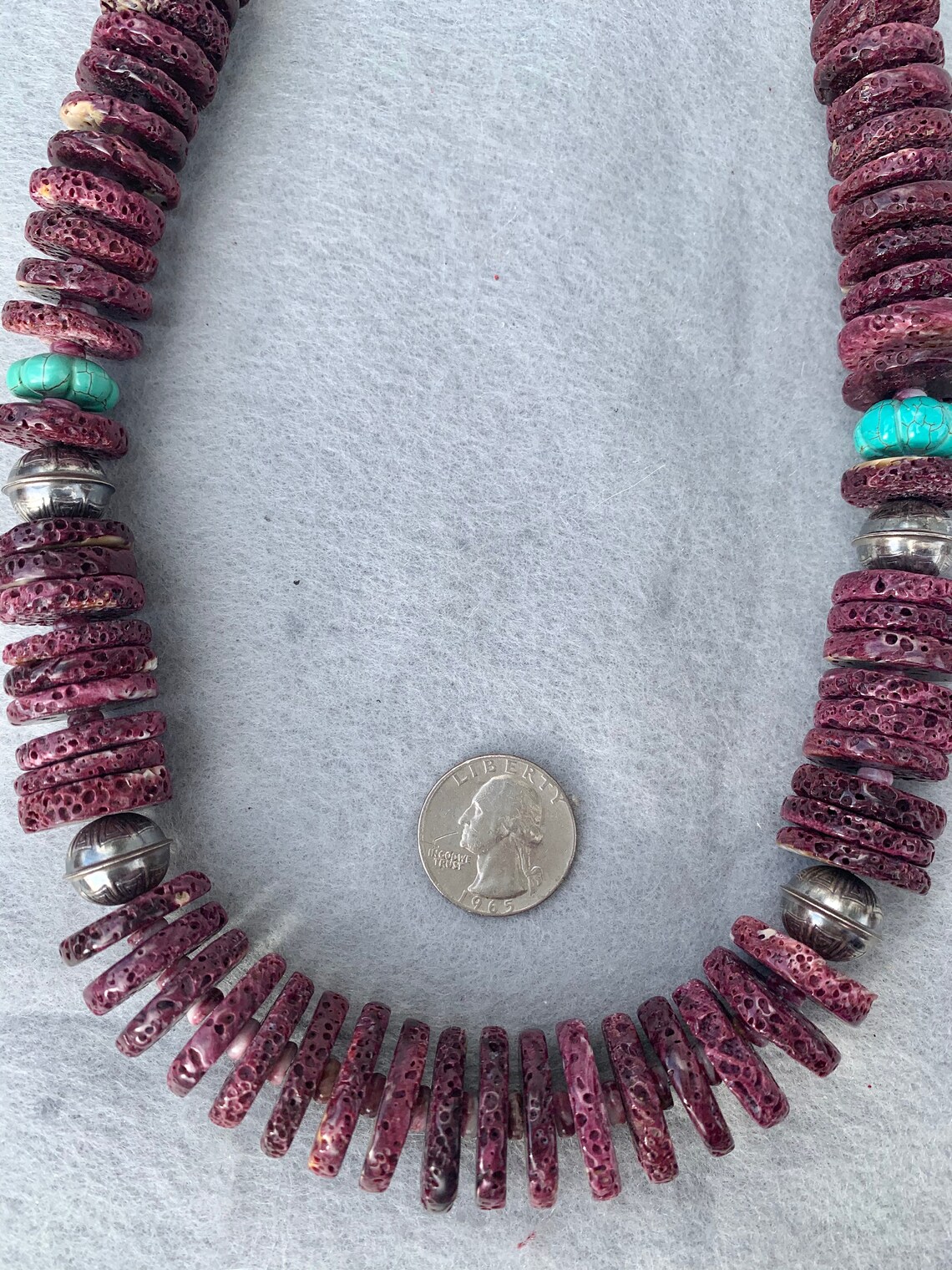 Native Style Purple Spondylus (spiny Oyster Shell) Necklace With ...