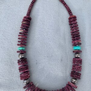 Native Style Purple Spondylus (spiny Oyster Shell) Necklace With ...