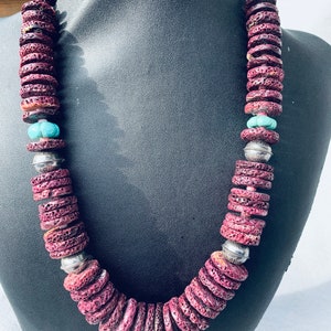 Native Style Purple Spondylus (spiny Oyster Shell) Necklace With ...