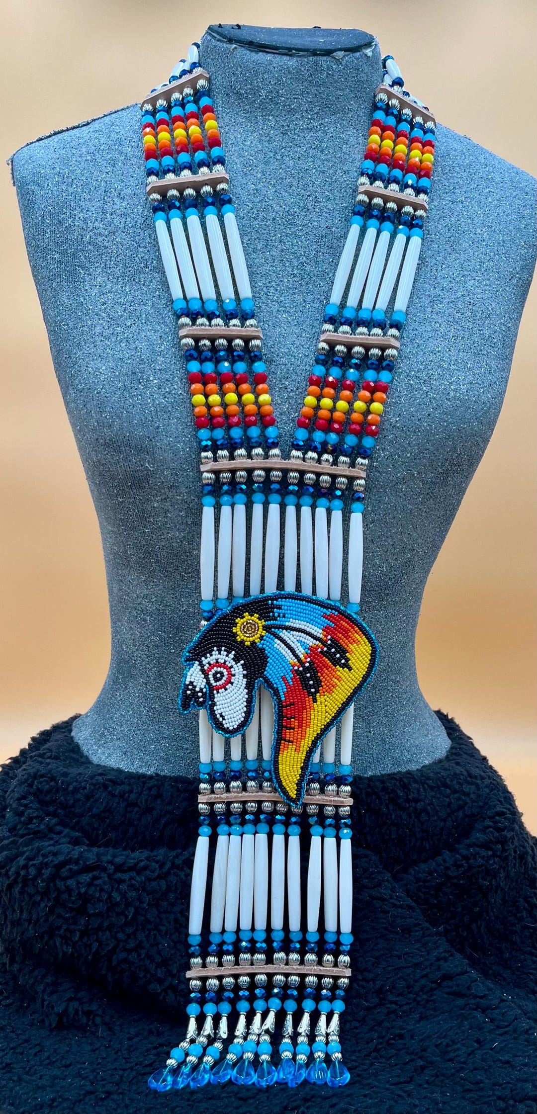 Woman’s Beaded Bone Breastplate W/ Earrings - the Wild One - Etsy