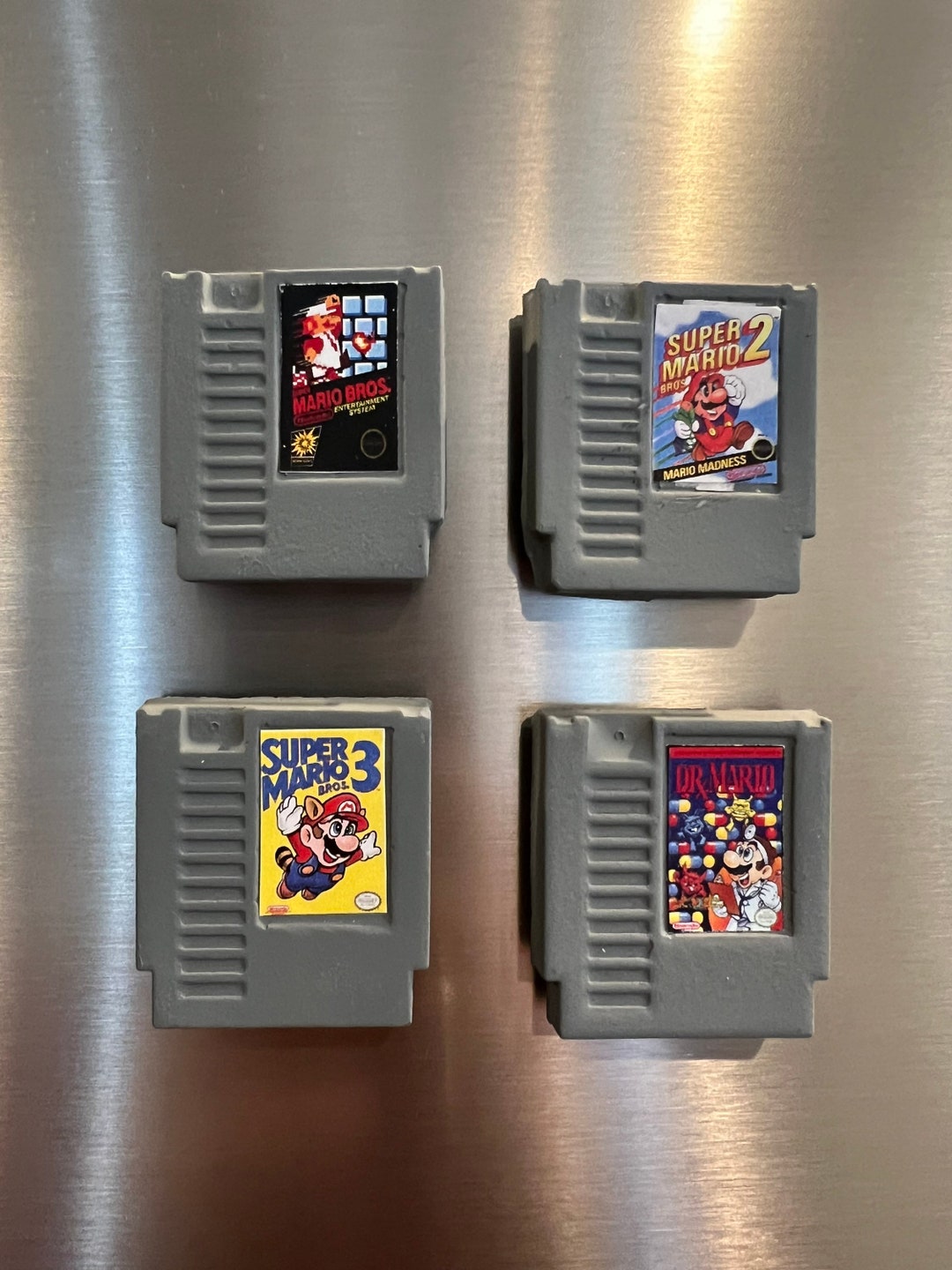 Nintendo Cartridge Magnets: Super Mario Bros. Dr. Mario A - Etsy